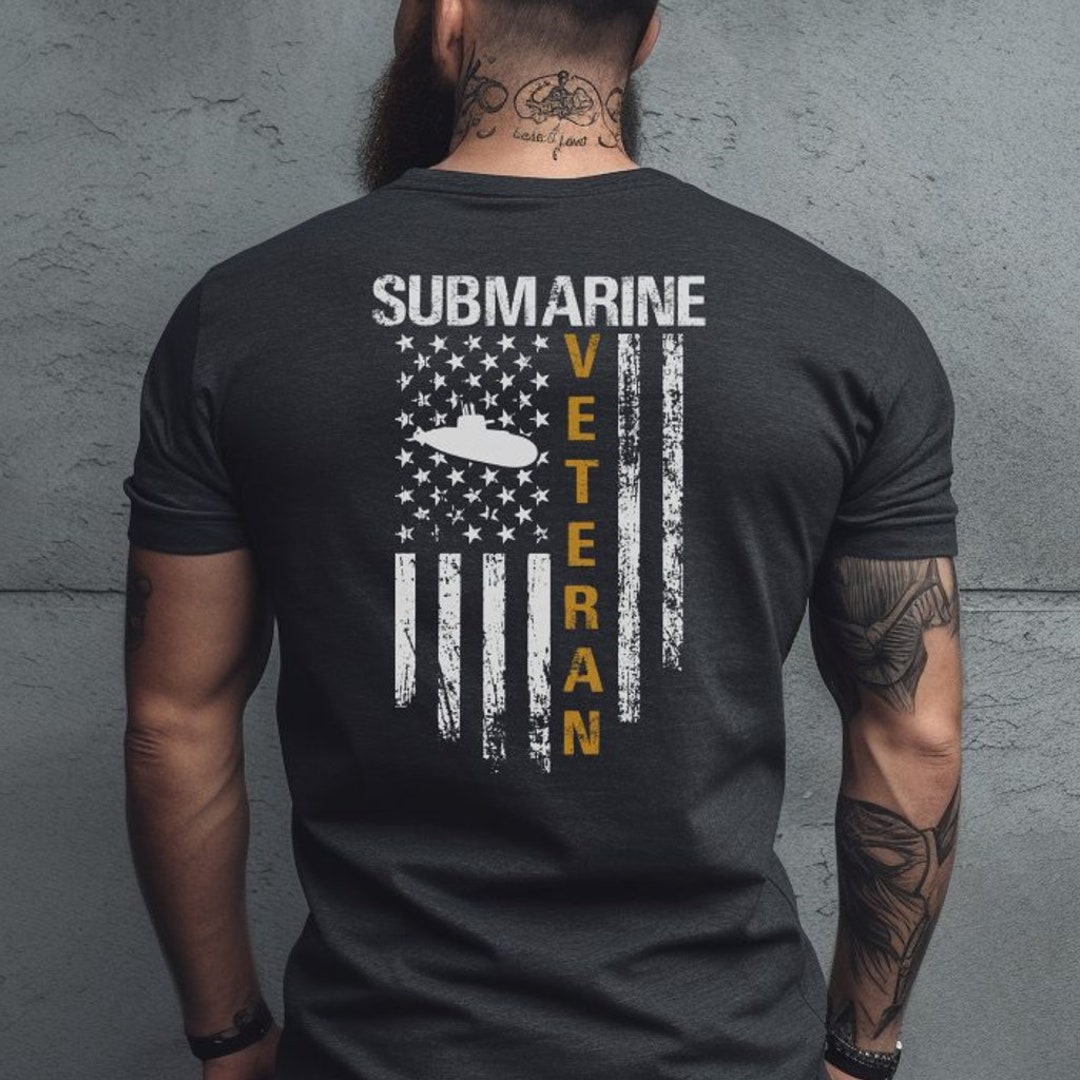 Submarine Veteran Flag Tshirt, Submariner T-shirt, Submarine Shirt ...