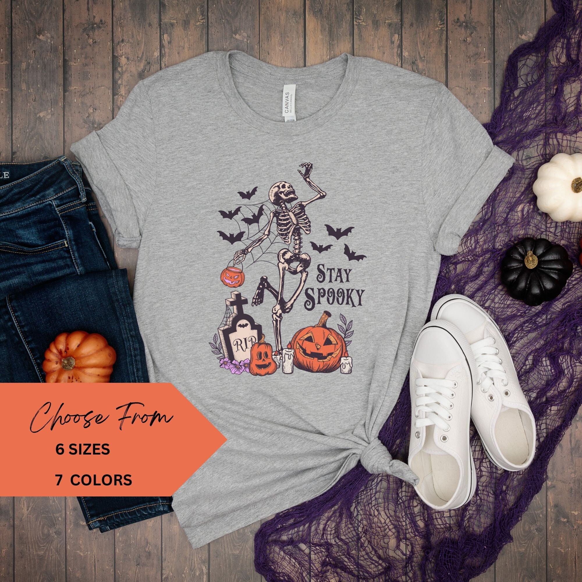Stay Spooky Halloween T-shirt Funny Shirt Skeleton Tshirt - Etsy