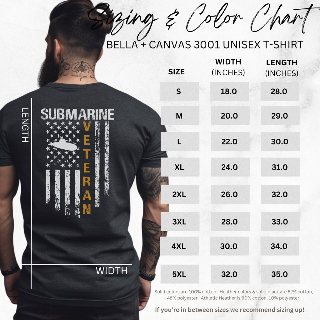 Submarine Veteran Flag Tshirt, Submariner T-shirt, Submarine Shirt ...