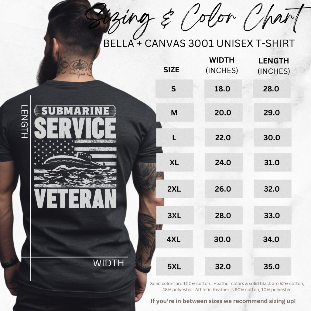 Submarine Service Veteran T-shirt, Patriotic Military Tee, Submariner ...