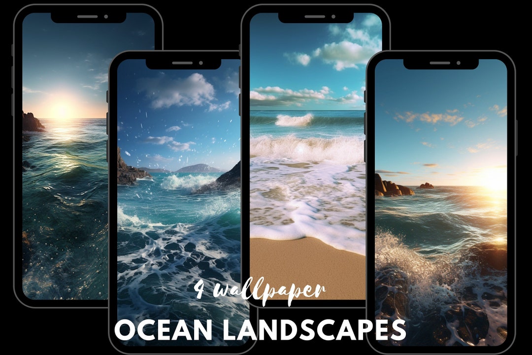 Ocean Phone Wallpapers Set of 4 All Smartphones Ios and Android HQ ...