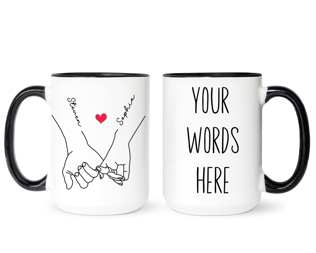 Valentine's Day Pinky Promise Mug, Perzonalized Pinky Promise Coffe Cup ...