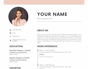 Crisp | Editable Resume Template and Matching Cover Letter Template ...