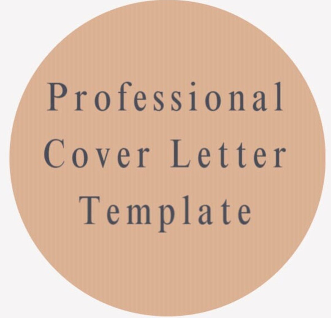 Professional Cover Letter Template - Etsy