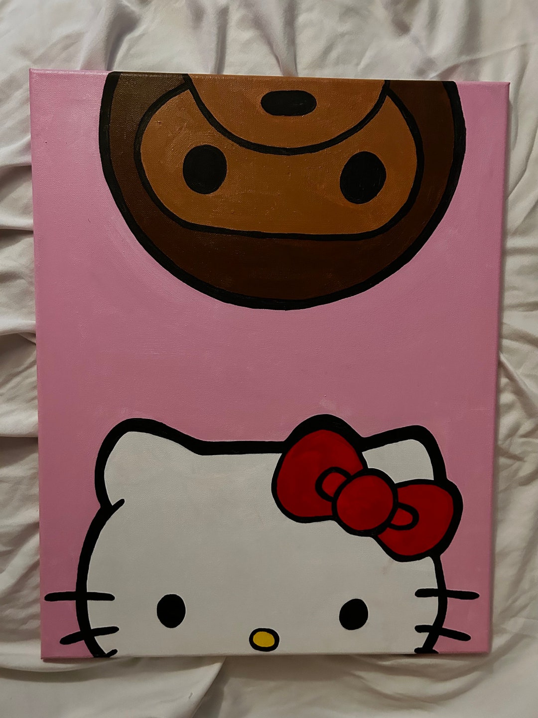 Hello Kitty X Baby Milo Painting Canvas Size: 16 X 20 - Etsy