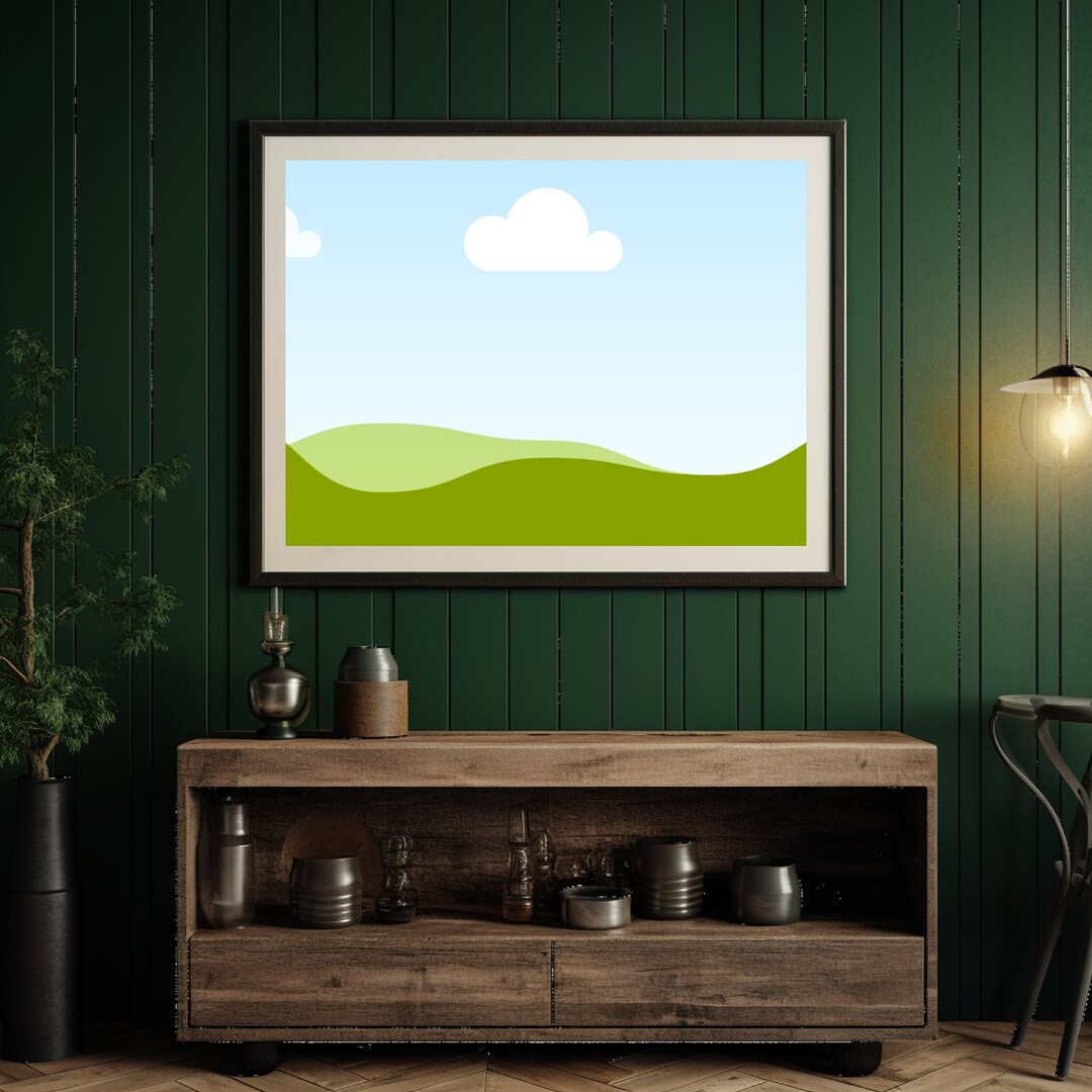 Hunter Green Frame Mockup, Wall Art, Smart Object JPG for Canva ...