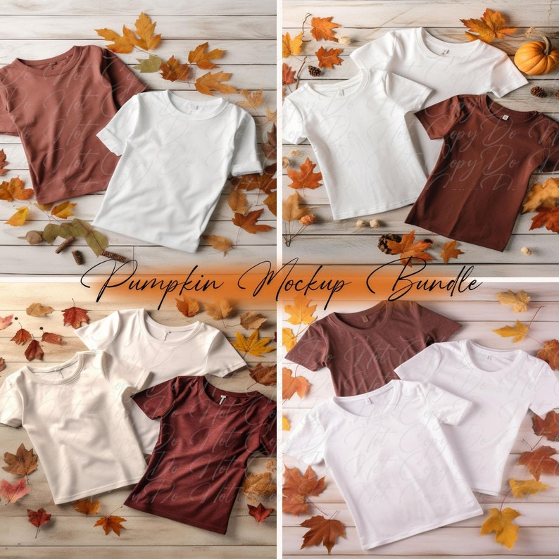 Fall Clothing Mockup Bundle, Pumpkin Season Mockup, Halloween Blank ...