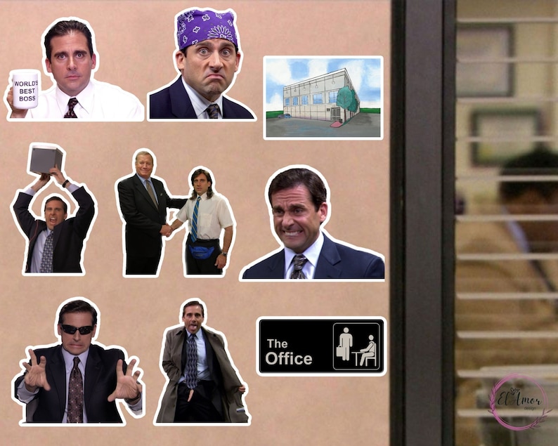 The Office US TV Show Sticker Pack: Michael Scott, Dwight (digital ...