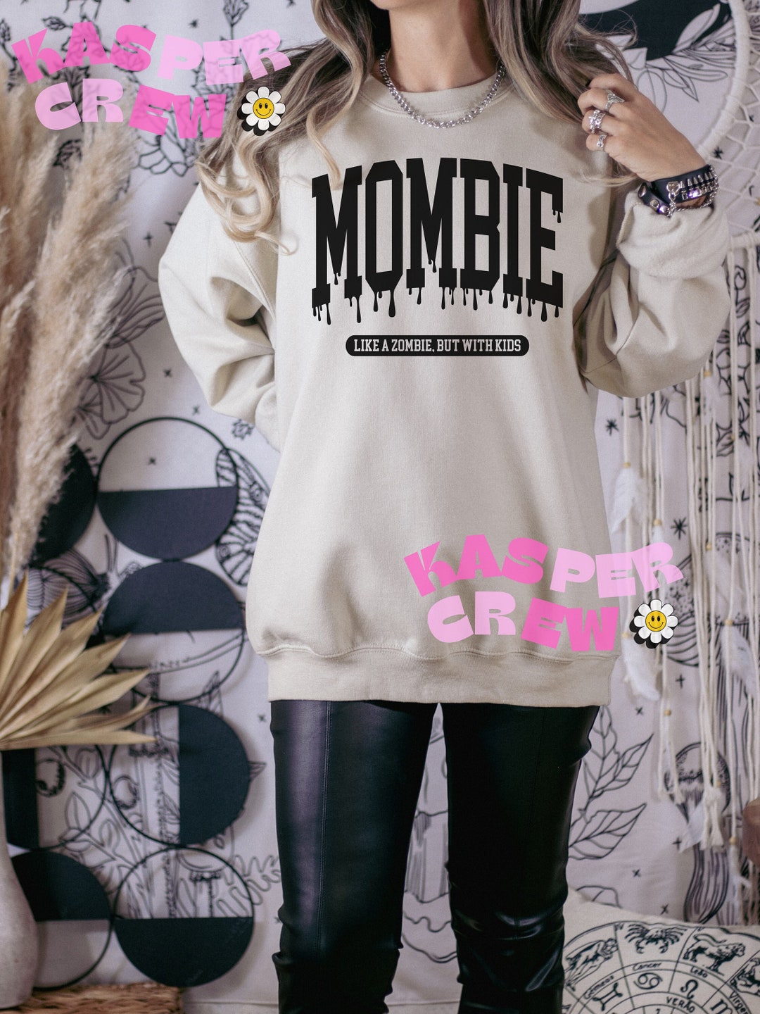 Mombie Zombie Halloween Shirt for Moms Crewneck Sweatshirt for Fall - Etsy