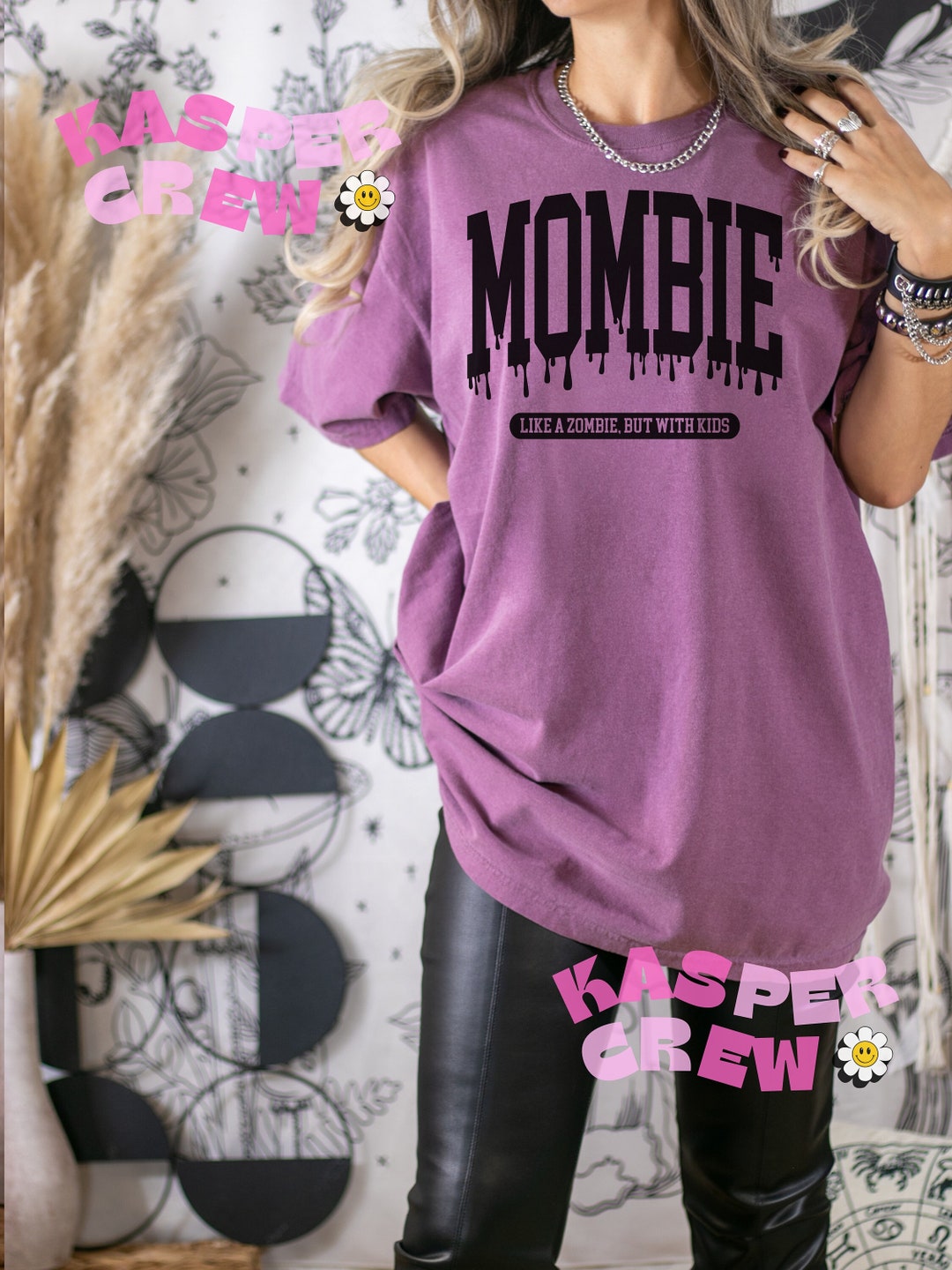 Mombie Zombie Mom Halloween Shirt Like a Zombie but With Kids | Comfort ...
