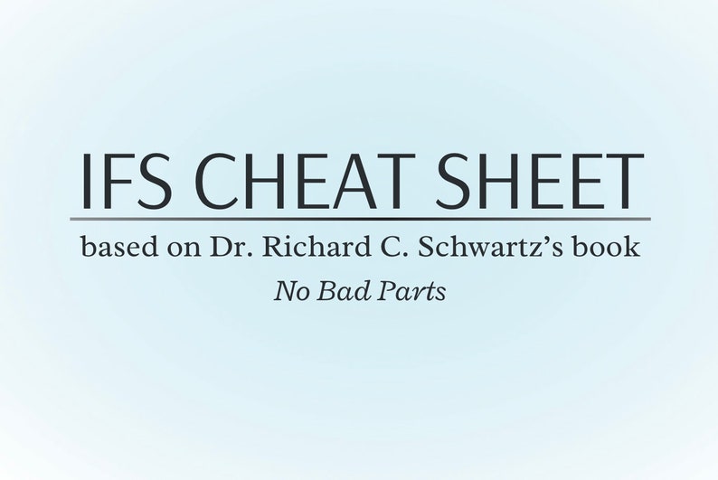 IFS Cheat Sheet - Etsy