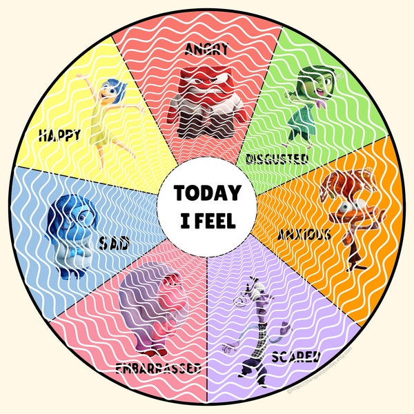Inside Out 2 Emotion Wheel - Etsy