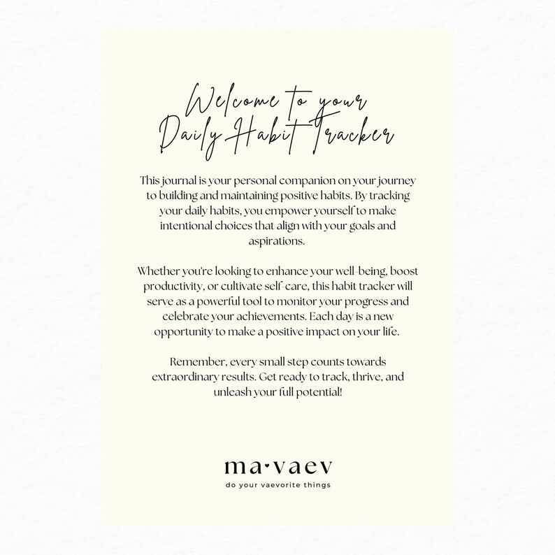 Printable Daily Habit Tracker With Motivational Quotes - Etsy