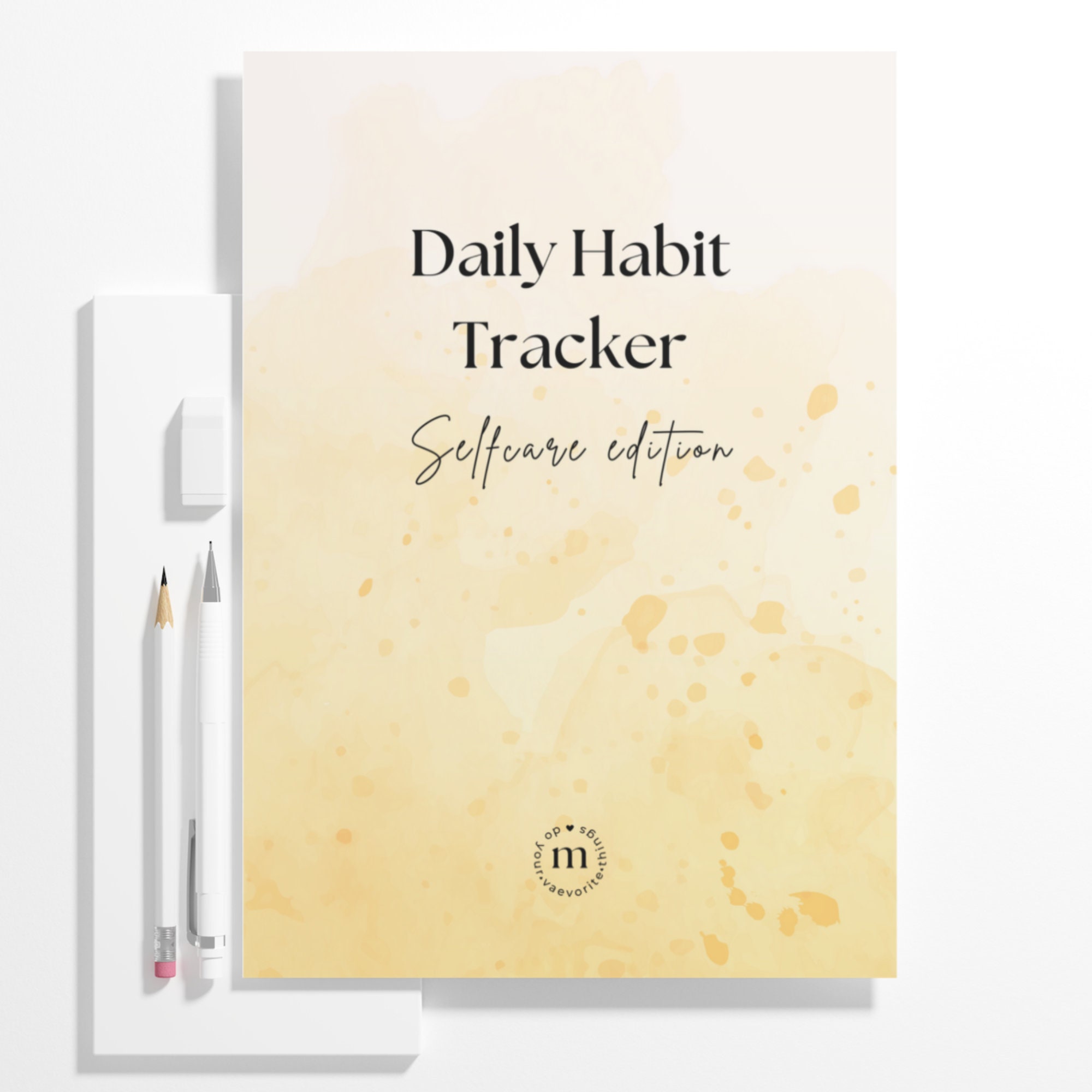 Printable Daily Habit Tracker With Motivational Quotes Selfcare Goals ...