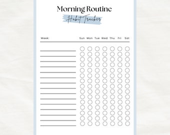 Morning and Evening Routine Checklist, Daily Routine Planner, Minimal ...