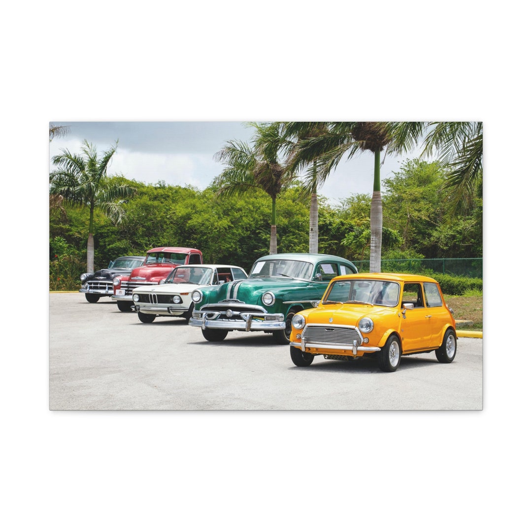 Vintage Car Art Canvas Fun Art Canvas Gift Wall Decor Artwork Home ...