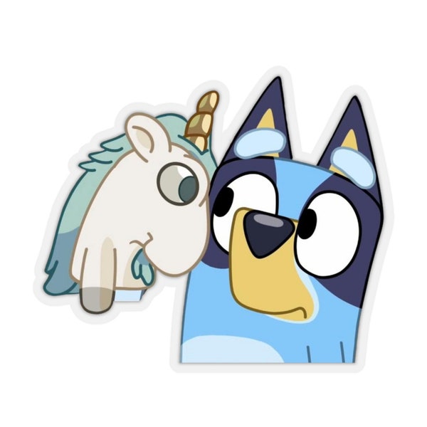 Unicorse Bluey Decal Etsy