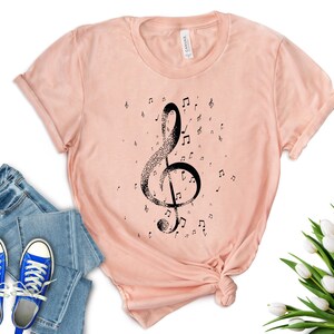 Music Note Shirt, Music Lover Shirt, Musical Gift, Music Tees ...