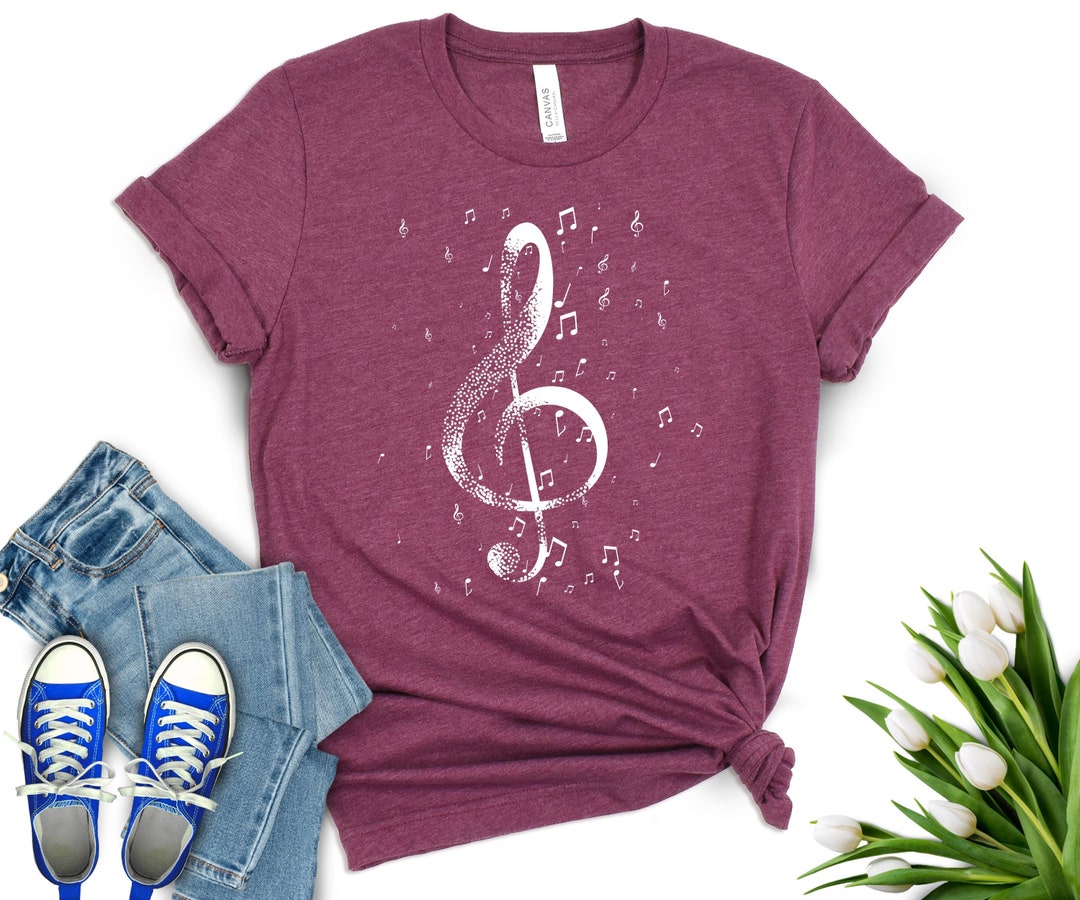 Music Note Shirt, Music Lover Shirt, Musical Gift, Music Tees ...