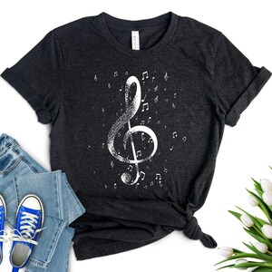 Music Note Shirt, Music Lover Shirt, Musical Gift, Music Tees ...