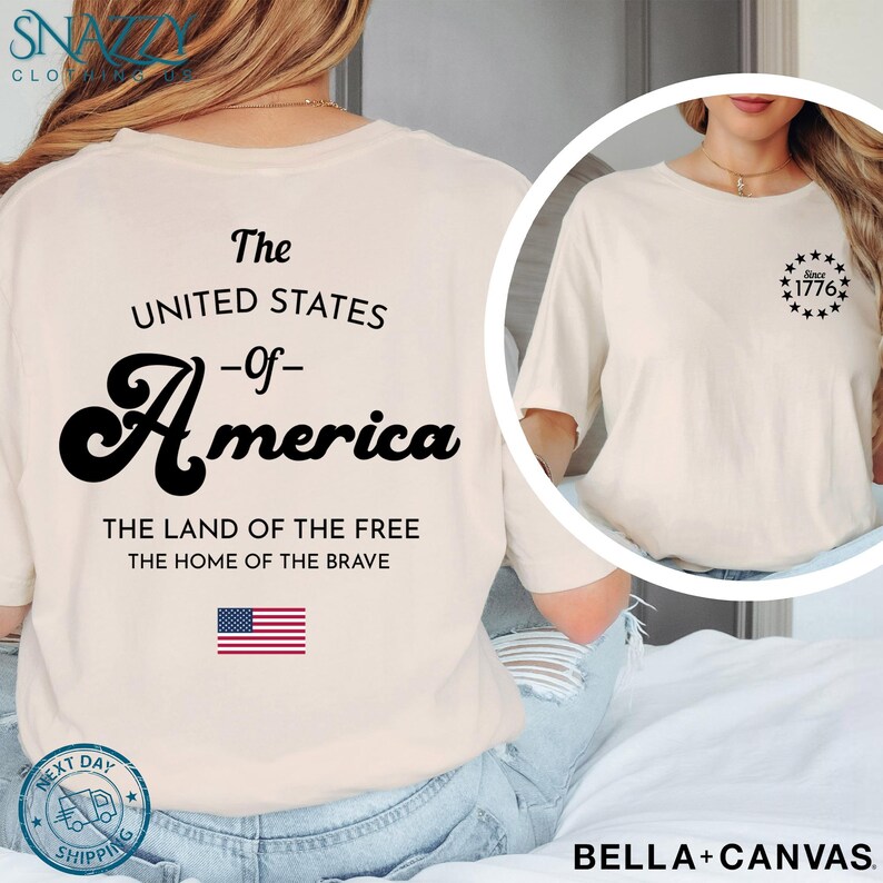 USA 1776 Shirt – Patriotic American Flag Tee, 4th of July - Etsy UK