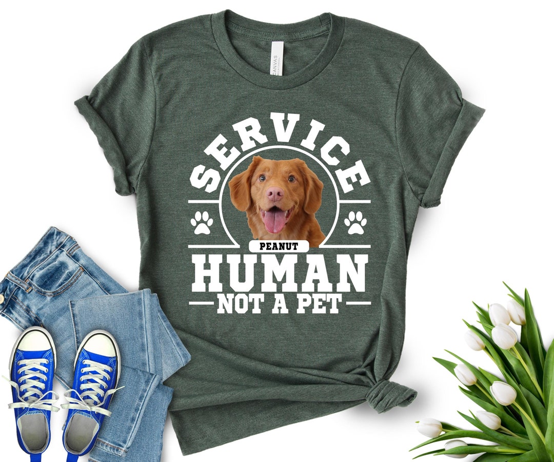 Service Human Do Not Pet Shirt, Dog Dad Shirt, Dog Mom Shirt, Father's Day Gift, Personalized ...