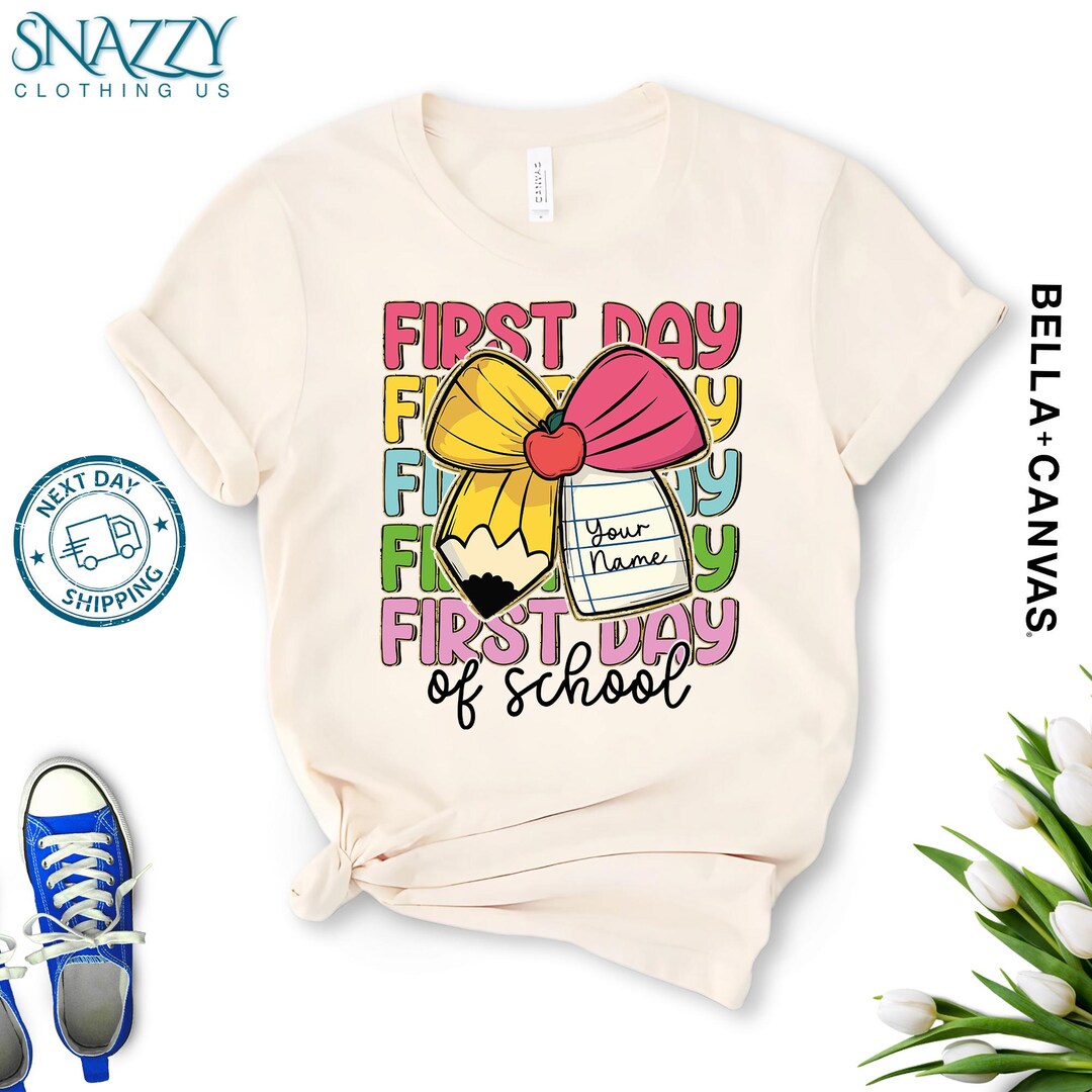 Happy First Day of School Shirt – School Shirt – First Day Shirt – Back ...