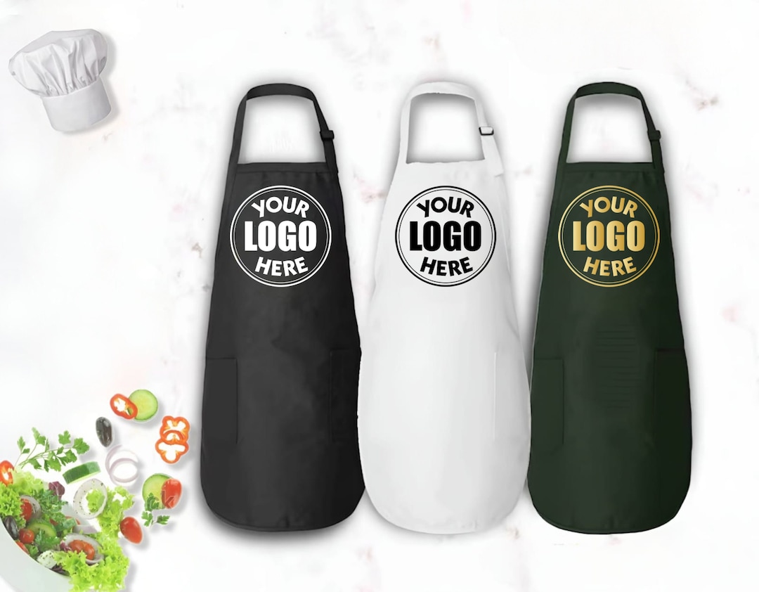 Logo Apron, Custom Logo Apron, Personalized Apron With Pockets, Custom ...