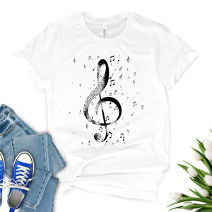Music Note Shirt, Music Lover Shirt, Musical Gift, Music Tees ...