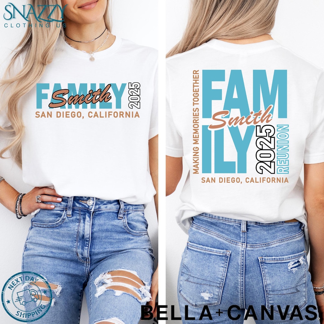 Custom Family Reunion Shirts | Personalized Front & Back Design - Etsy