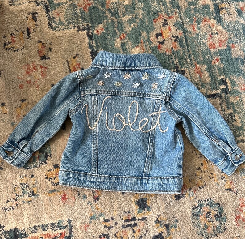 Custom Embroidered Children’s Jean Jacket - Etsy