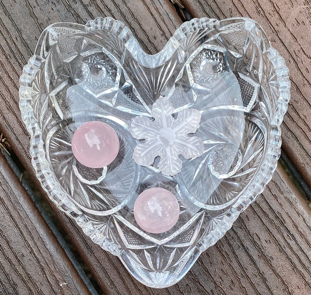 Gorgeous Rose Quartz Snowflake Crystal Star Rose Quartz Sphere ...