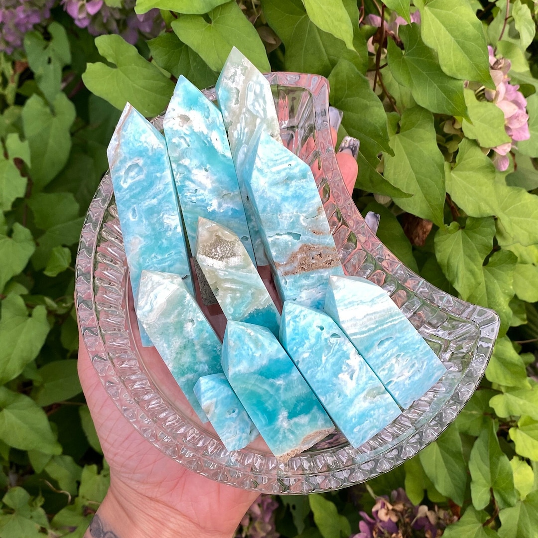 Gorgeous High Quality Hemimorphite Tower Crystal Point / Intuitively ...