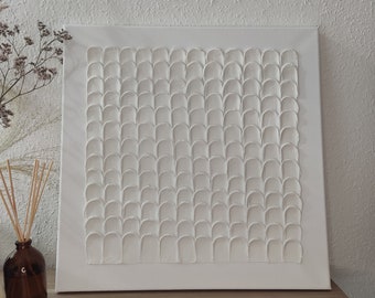 Abstract White Painting texture Paste Contemporary Painting, Painting ...