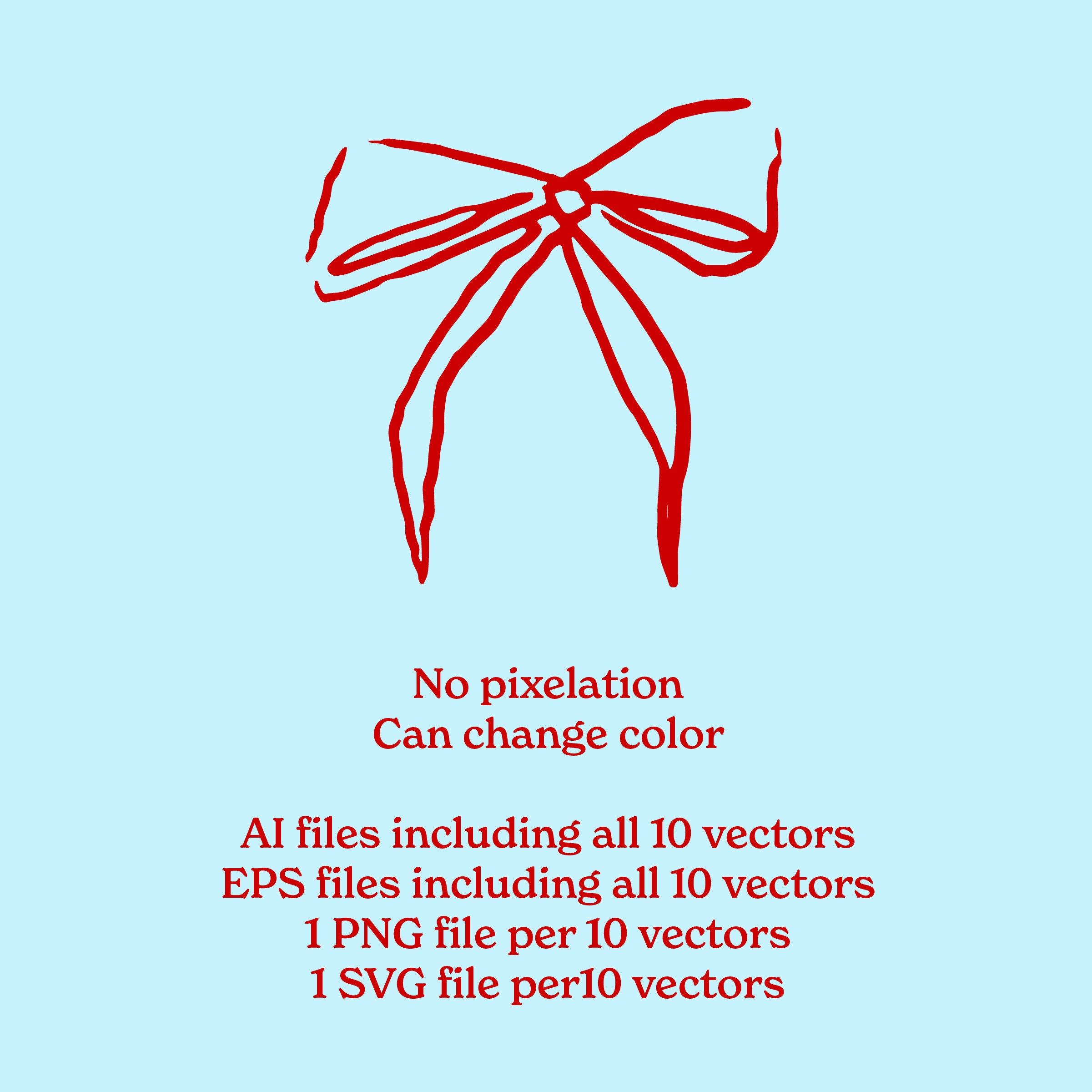 10 Hand Drawn Ribbon Bow Doodle Icons SVG & PNG Files Ribbon Bow Clip ...