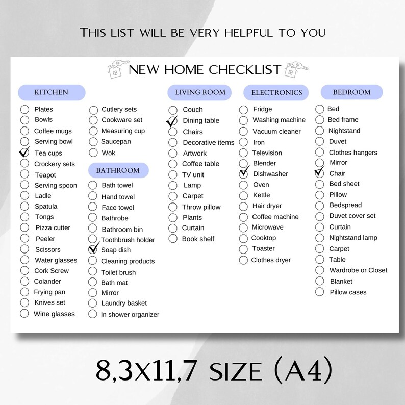 Apartment Shopping, Moving Checklist, Housewarming Gift, New Home ...