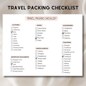Holiday Essentials List, Travel Packing Checklist, Vacation Needs ...
