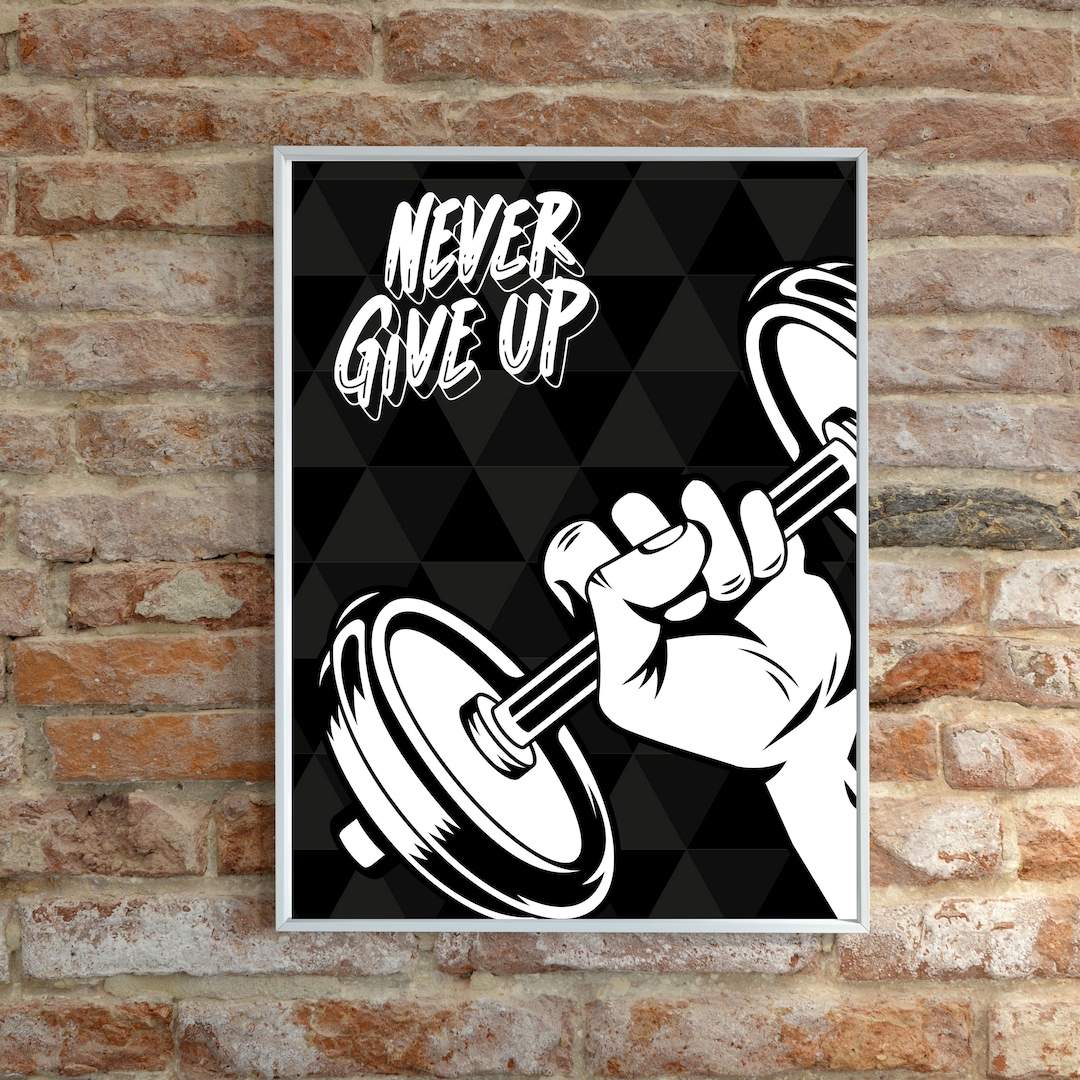 Workout Printable Wall Art, Home Gym Sign, Home Gym Wall Decor, Gym ...