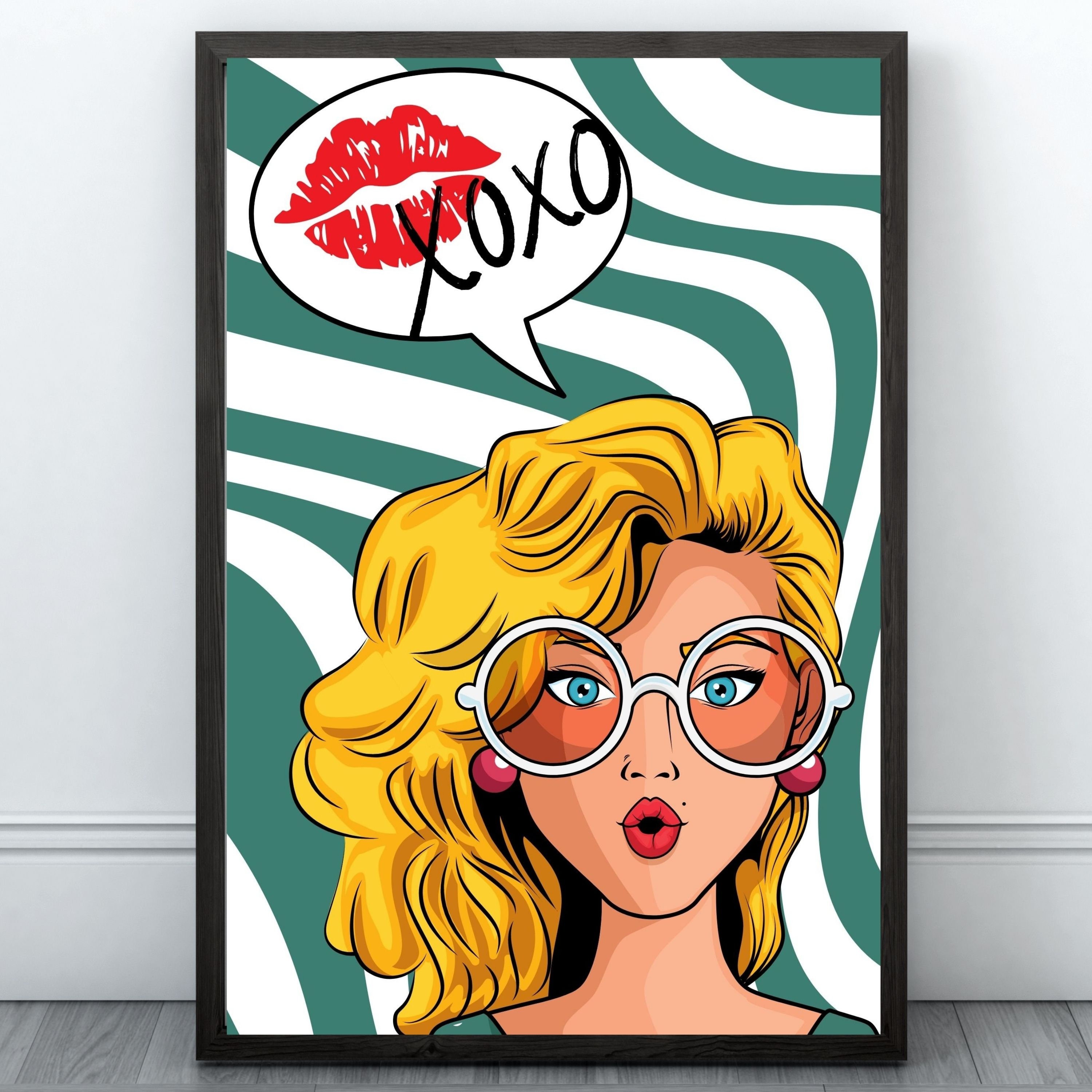 Printable Preppy Poster Xoxo Girl Room Decor Playful Wall - Etsy