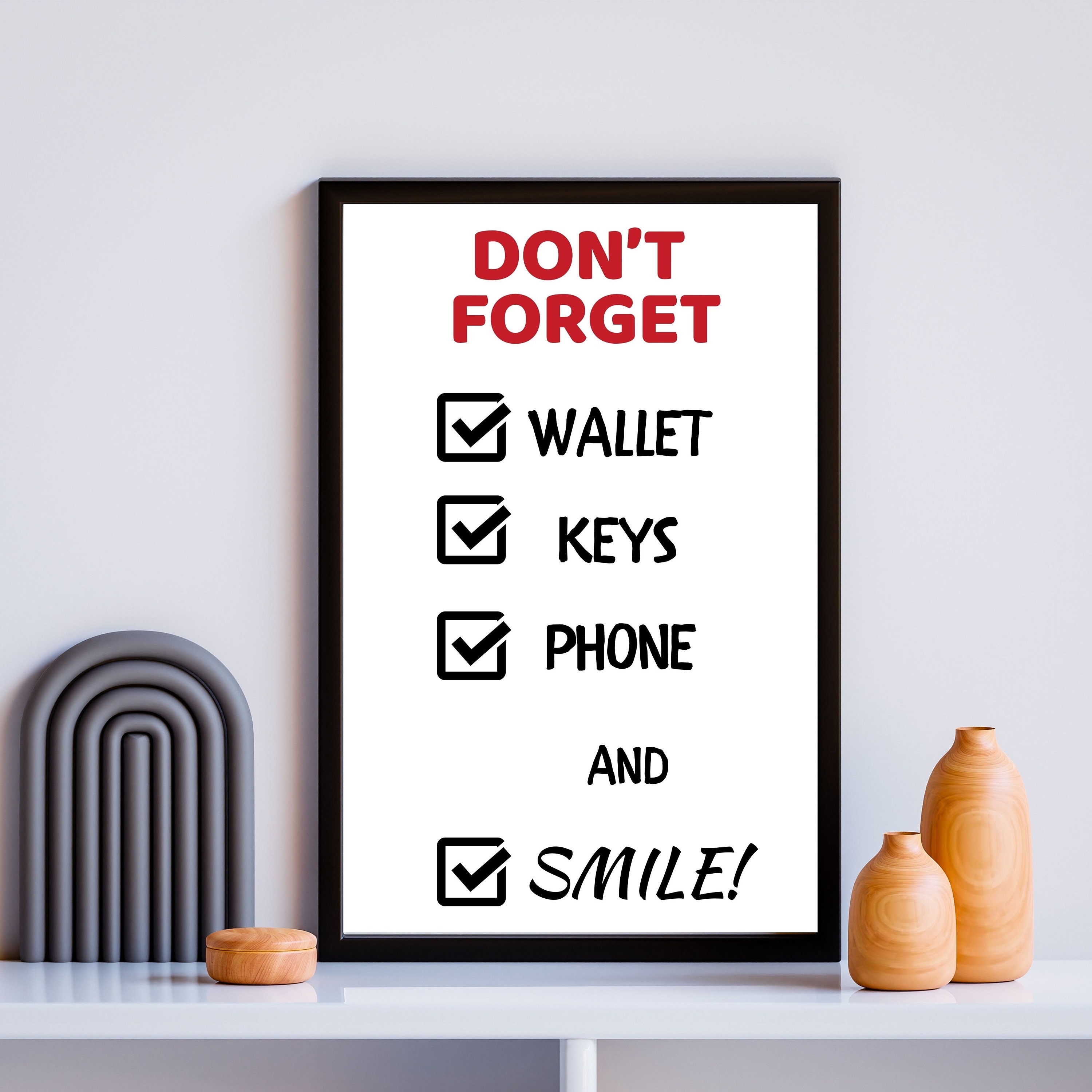 Printable Dont Forget List Wall Art, Entryway Funny Decor, Creative ...