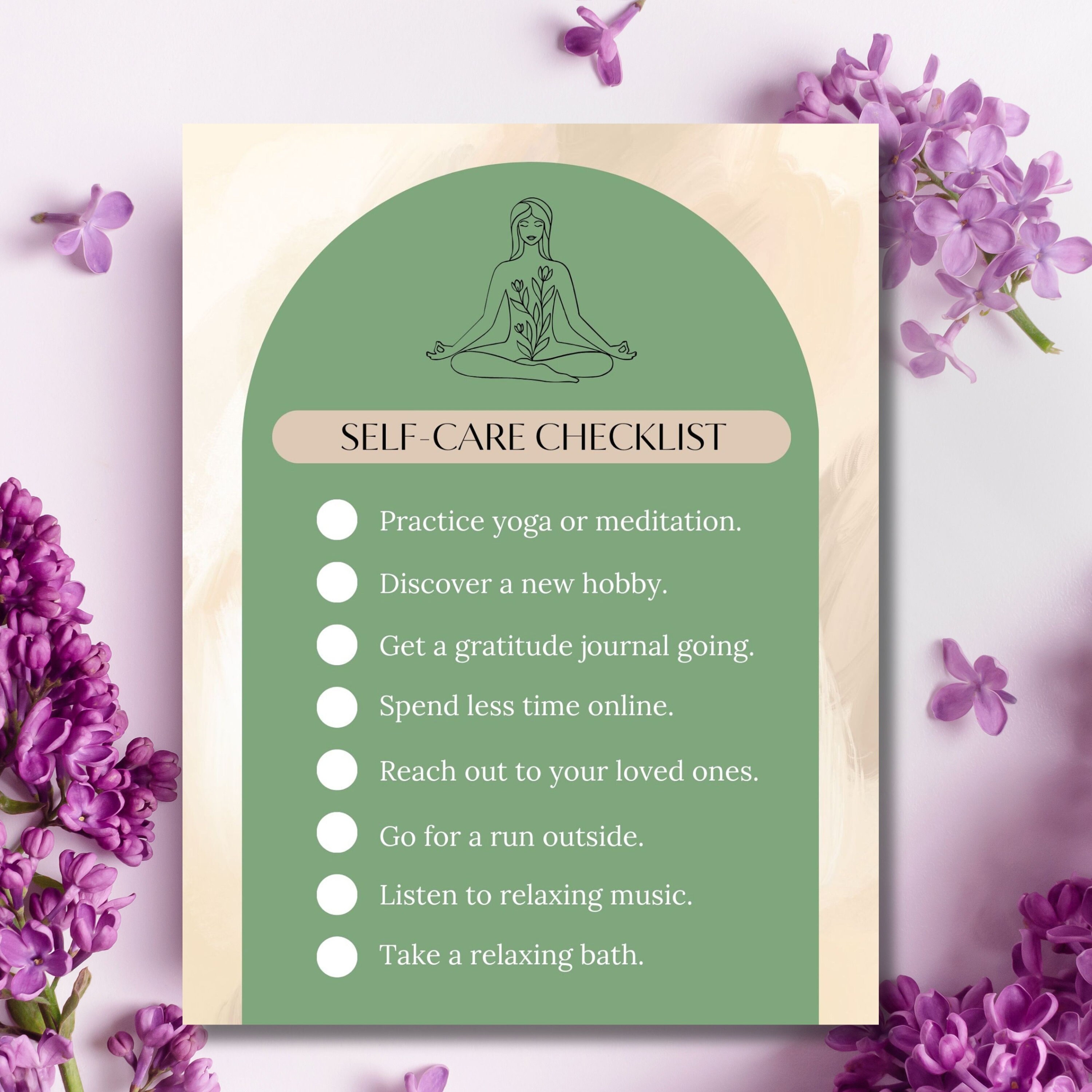 Printable Self Care Routine Checklist Self Care And Wellness Digital