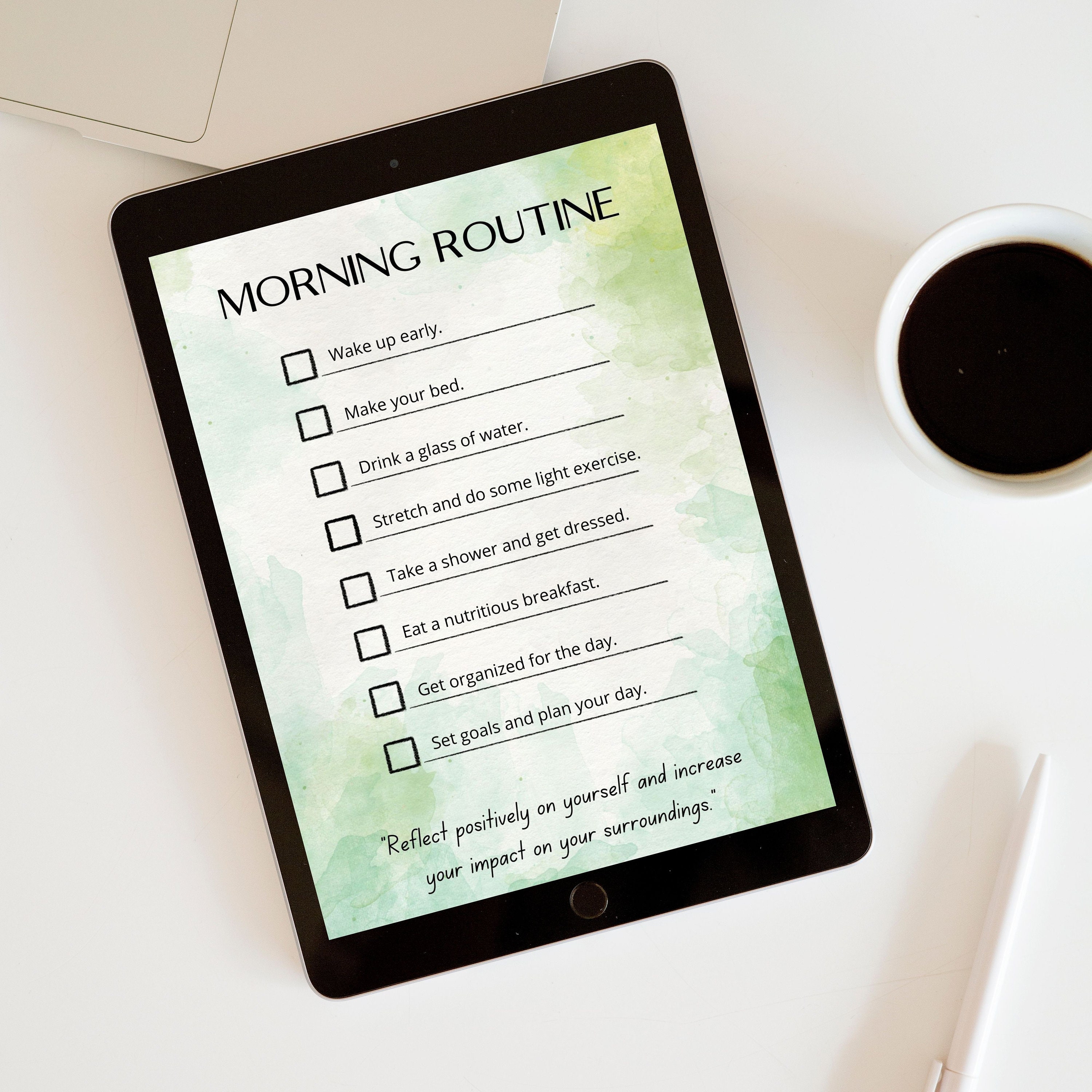 Printable Morning Routine Checklist, Self Care Checklist, Morning ...