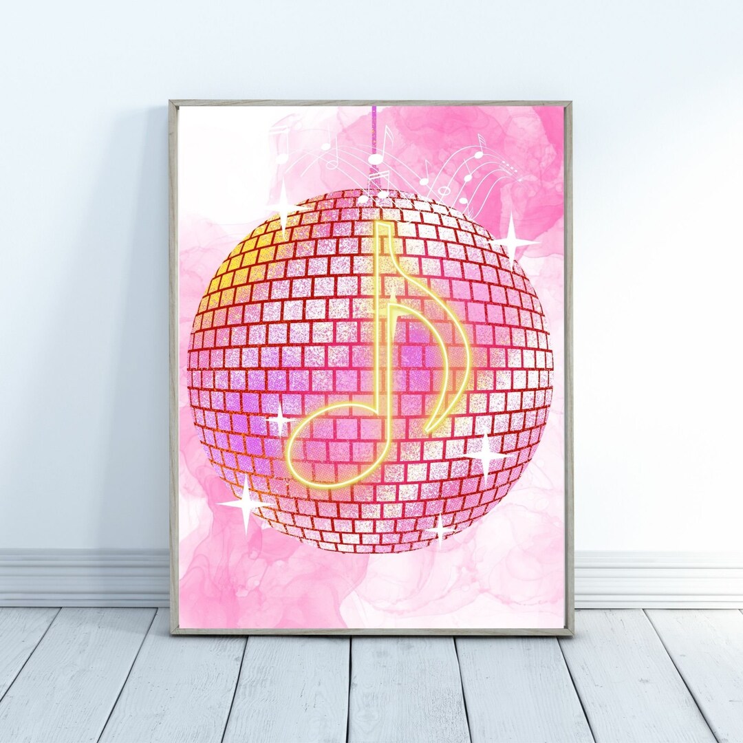 Preppy Room Decor Preppy Printable Wall Art Disco Ball - Etsy