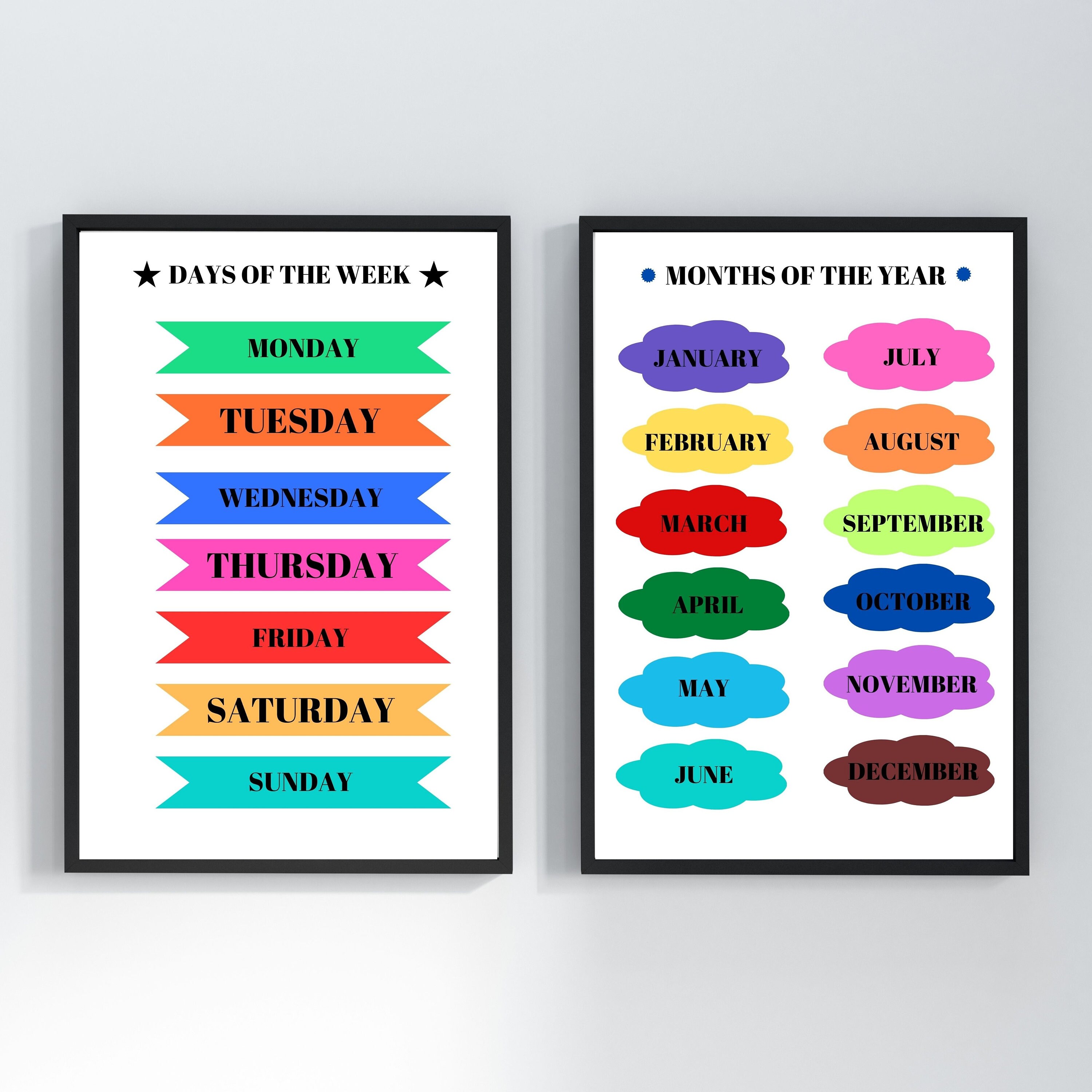 Printable Educational Posters for Kids Learning Aid - Etsy