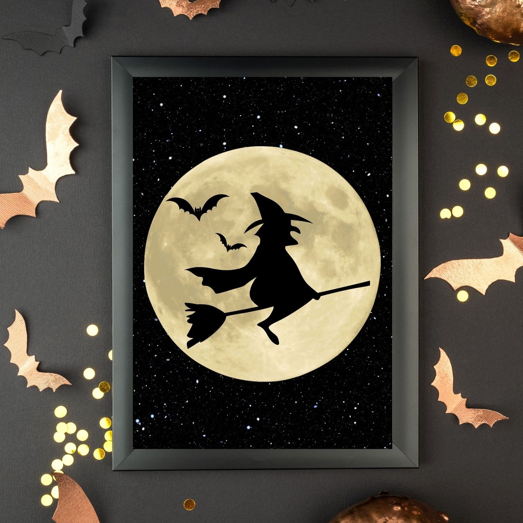 Witchcraft Wall Decor Printable, Halloween Scary Witch Poster, Witch ...