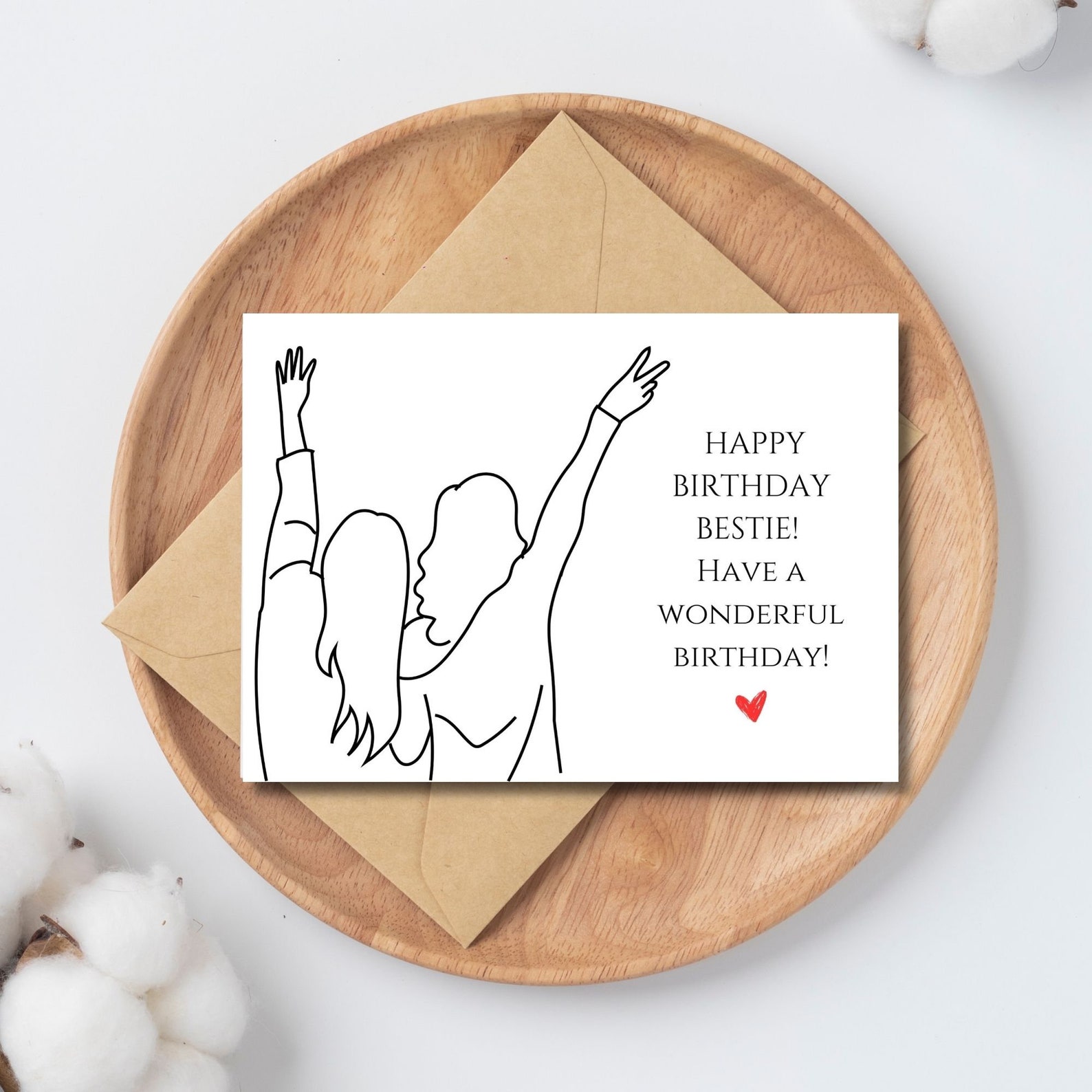 Printable Happy Birthday Bestie Card, Birthday Wishes, Digital Birthday ...