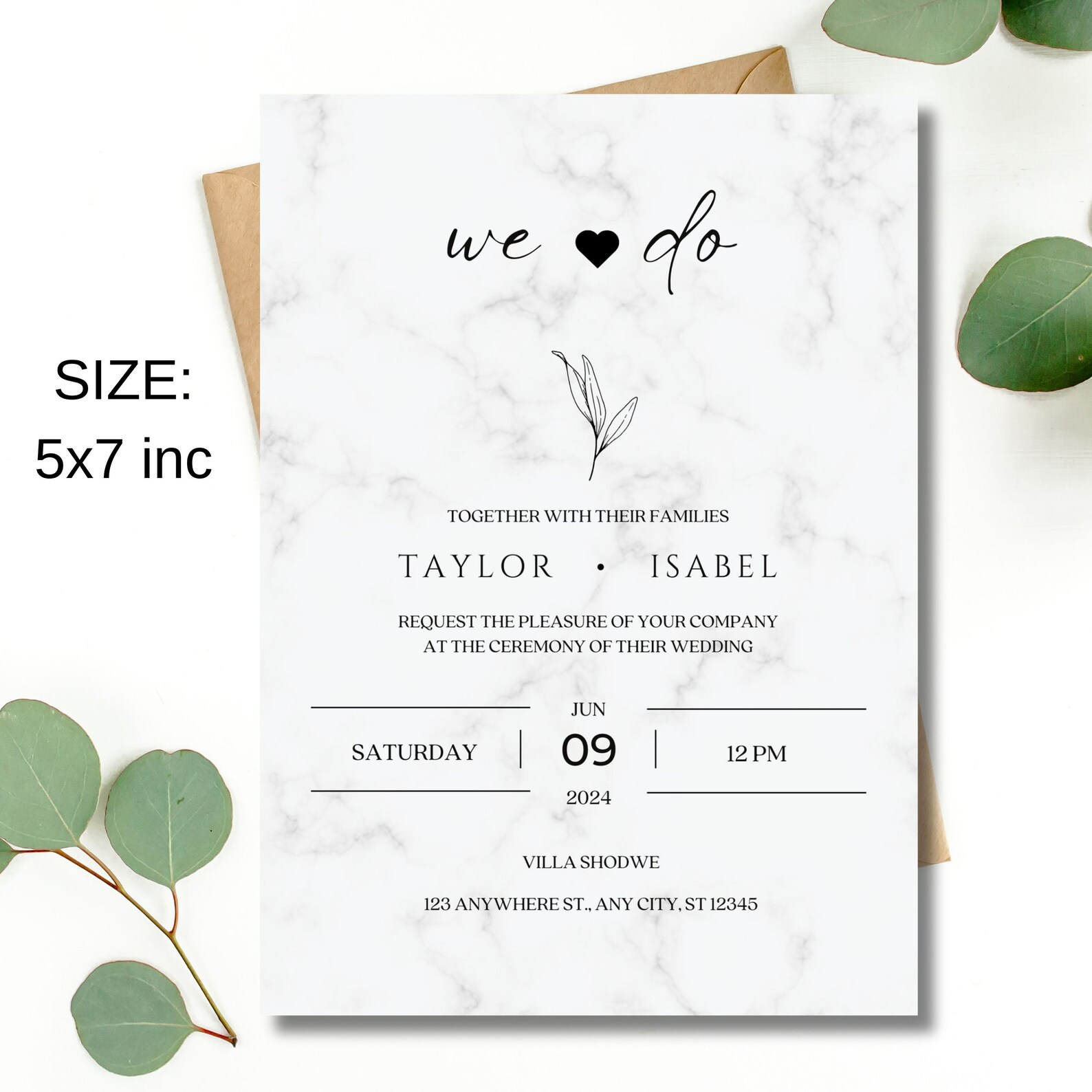 Printable We Do Wedding Invitation Template Getting Married - Etsy