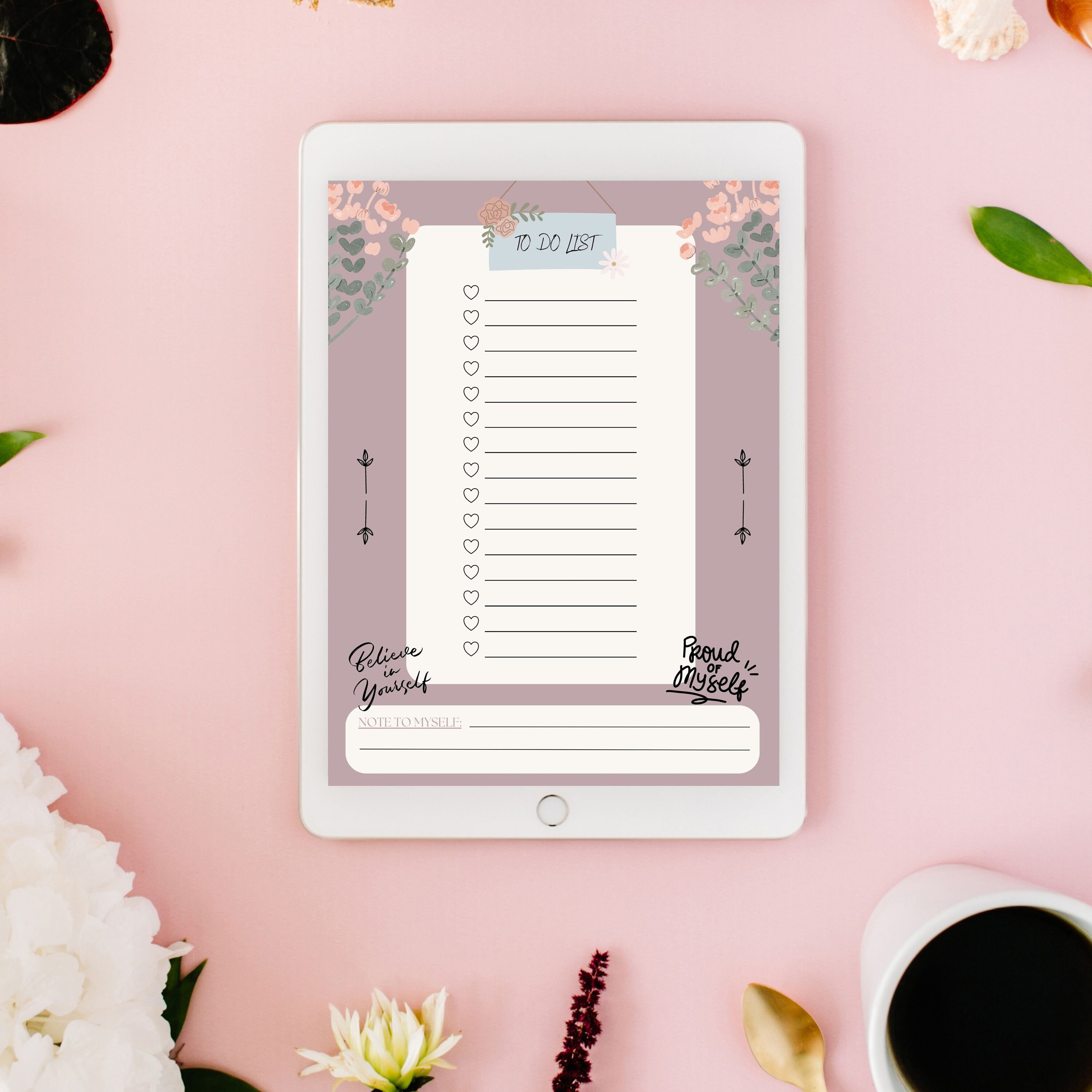 Digital to Do List, Personal Organizer, Printable Work Plan, Planner ...