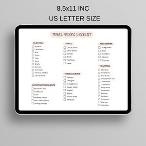 Holiday Essentials List, Travel Packing Checklist, Vacation Needs ...