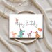 Printable Animals Happy Birthday Card for Kids, Birthday Greeting Card ...